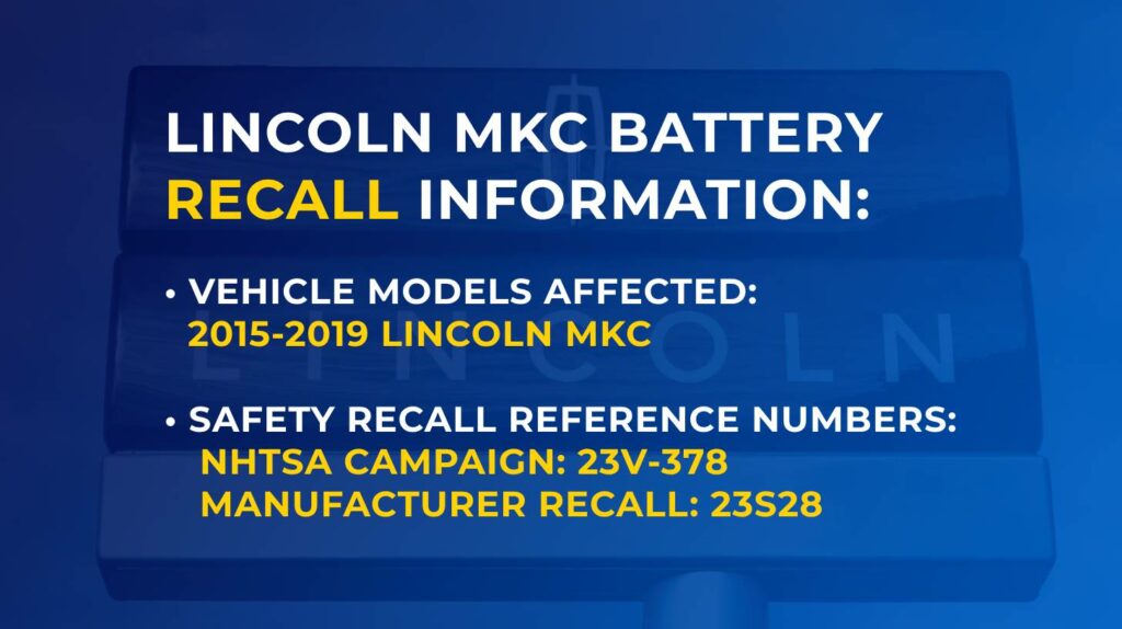 Lincoln MKC Battery Recall: Is Your Vehicle at Risk of Fire? | Lemon ...